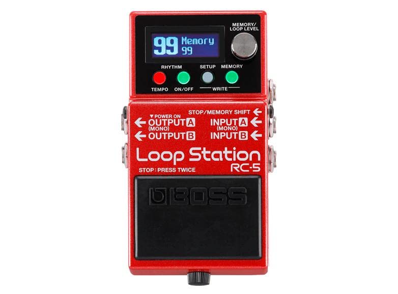 BOSS RC-5 Loop Station β modern, compact looper with first-class sound quality, 99 phrase memories, 57 rhythms and optional MIDI control. Perfect for guitar, bass, electroacoustic