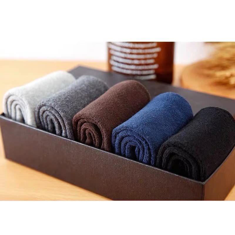 CCBUY Men's Cotton Socks Business Plus Fleece Socks Medium Length Warm Cotton Autumn and Winter Thick