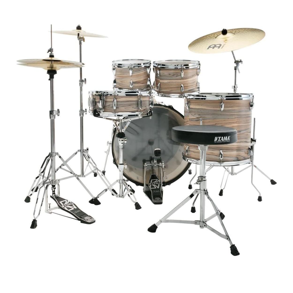 Tama Imperialstar IE52C 5-piece Complete Drum Set with Snare Drum and Meinl