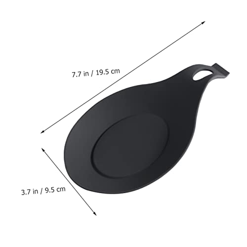 DOITOOL 3pcs Silicone spoon rest cooking accessories utensil rest plate teapot spoon rest cooking spoon holder kitchen spoon rest silicone spoon holder utensils Simple tea spoon