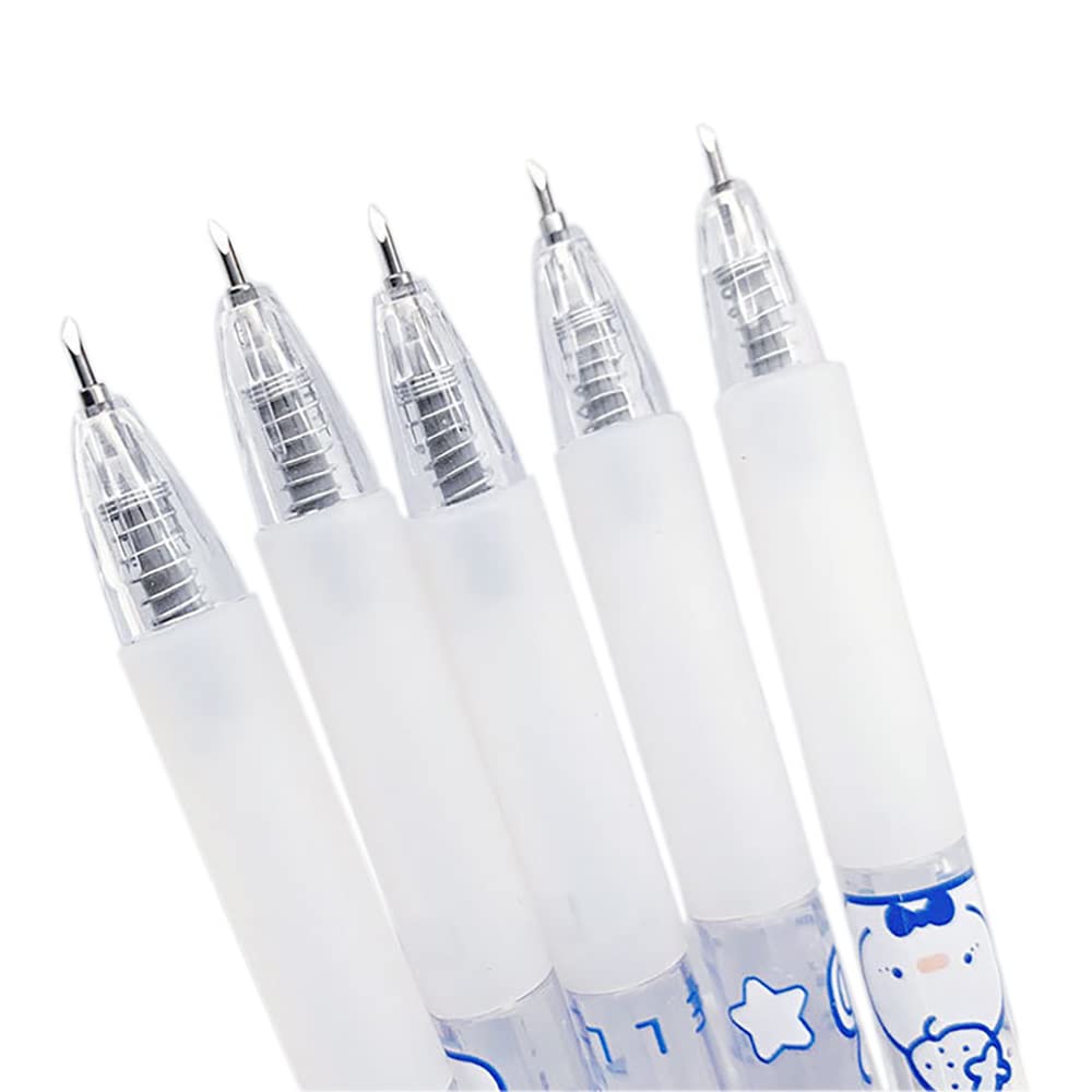 Firbirch 5PCS Craft Cutting Knife Pen Cute Cartoon Bear Paper Pen Cutter Creative Retractable Cutting Tool Student Utility Knife for DIY Art Paper Scrapbook