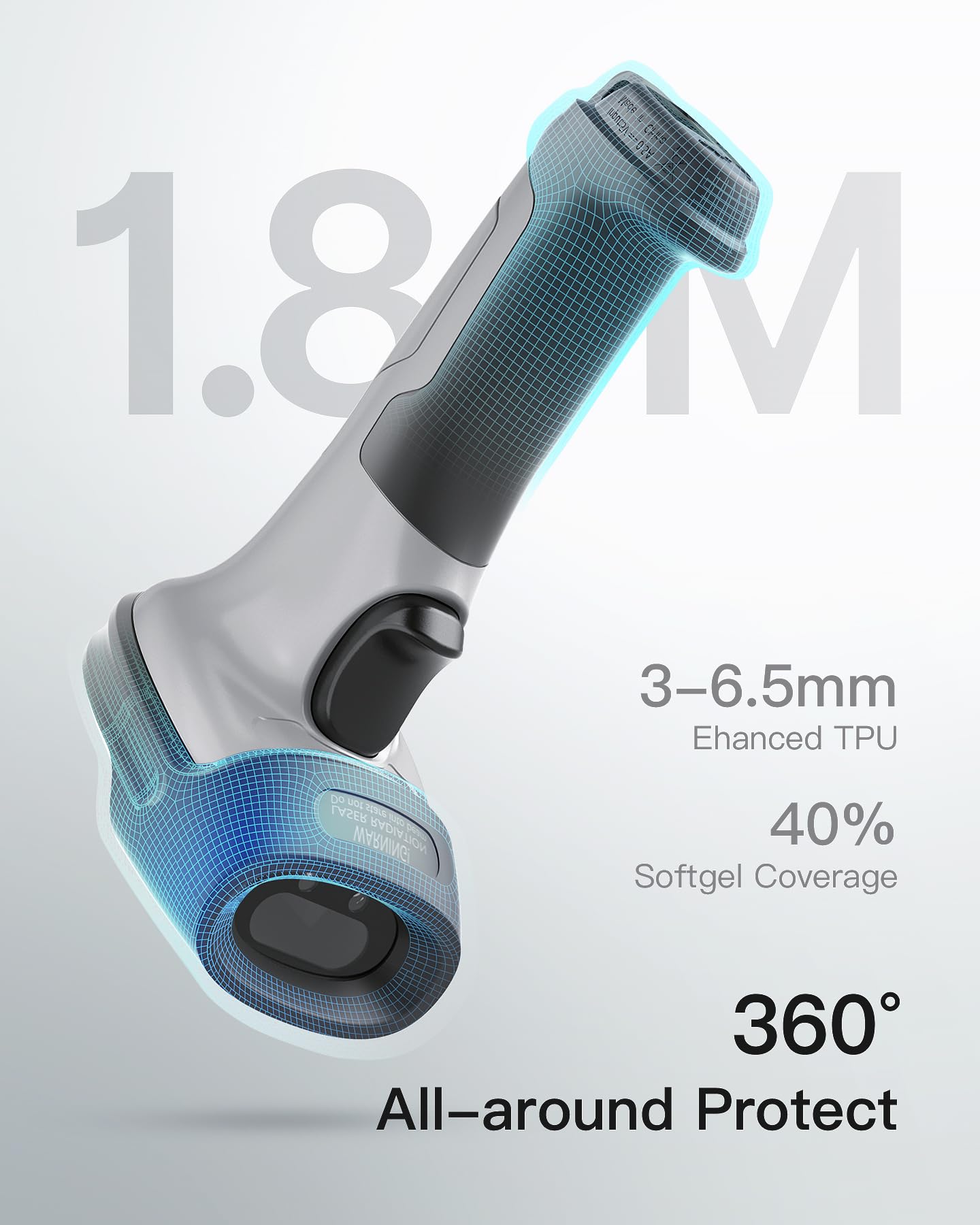 Inateck Barcode Scanner with Hands Free Adjustable Stand, Bundle Product, BCST-70 and BCST-S