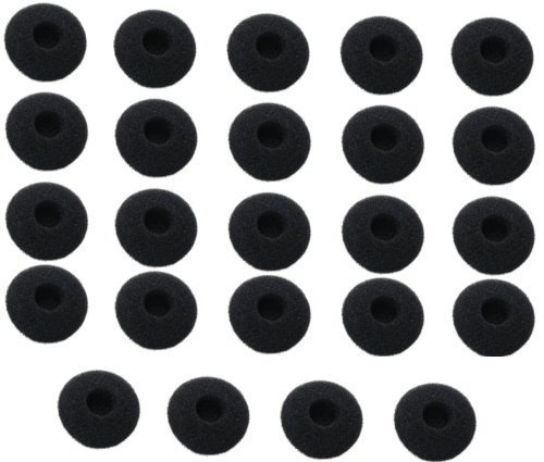 SoftRound 24 Pack Foam Earbud Earpad Ear Bud Pad Replacement Sponge Covers for iPod iPhone Itouch Ipad Headsets T-017-24P