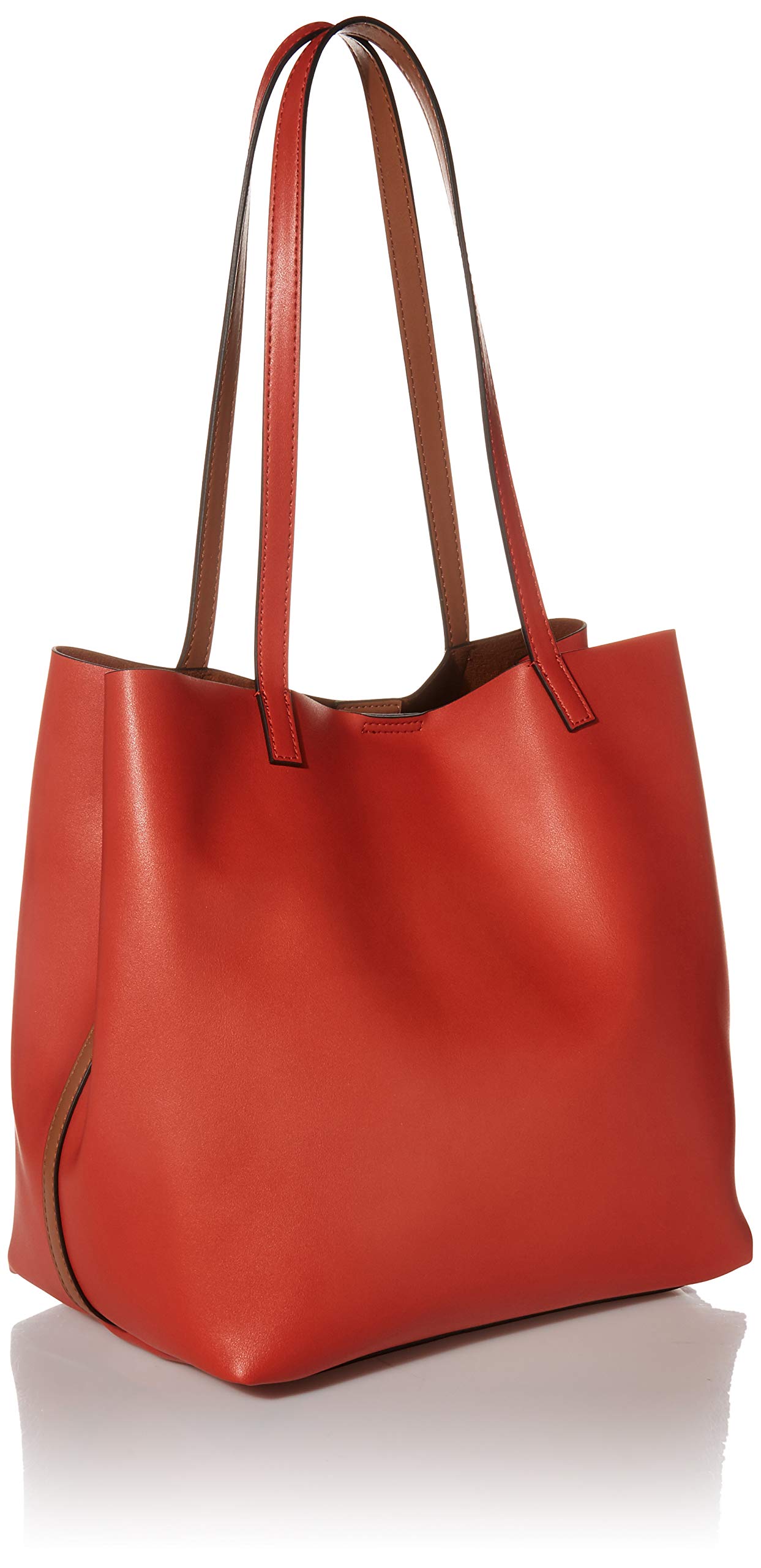 Calvin Klein Rossa Smooth Novelty Organizational North/South Tote, Orange Multi