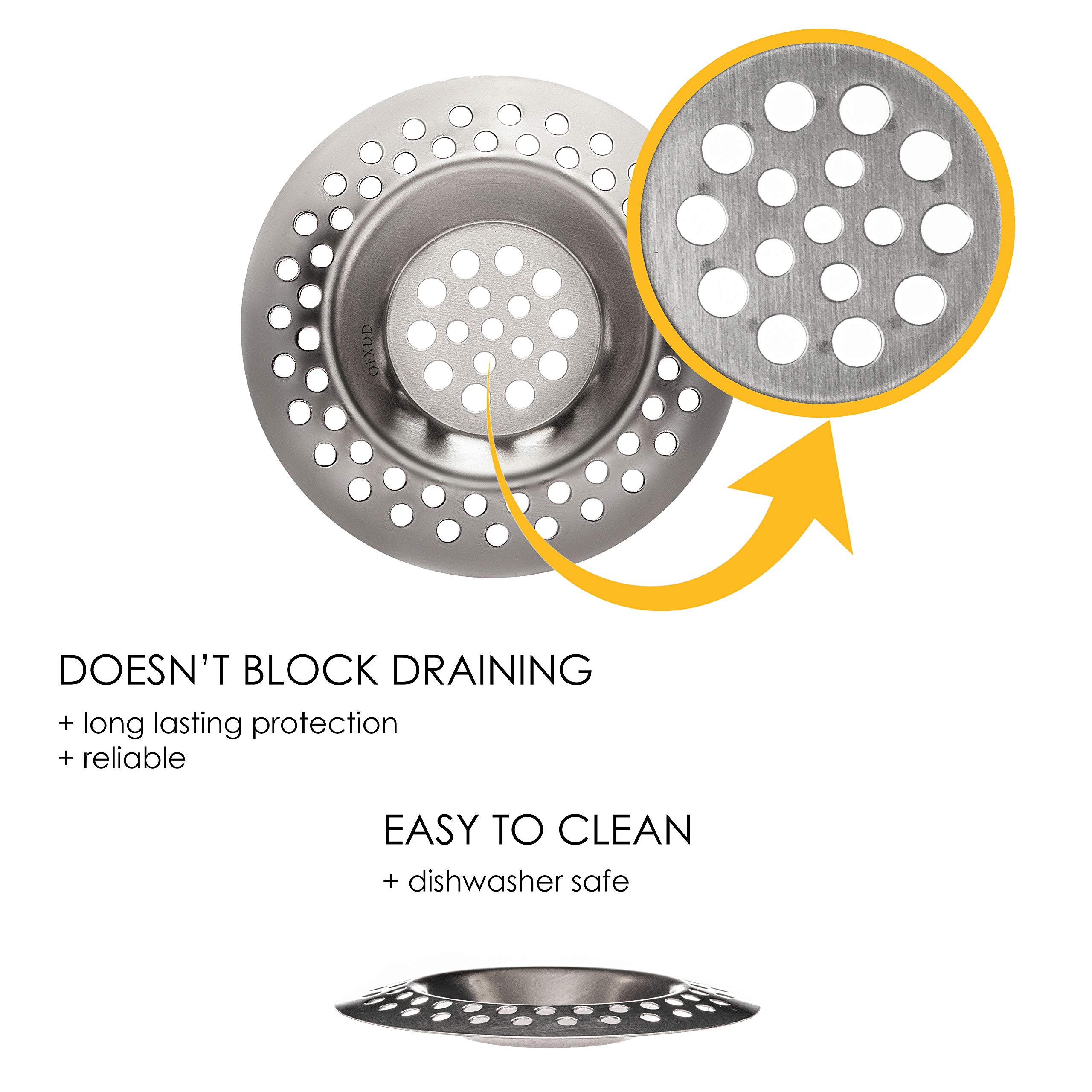 Hair Catcher, Kitchen Sink Strainer, Drain Protector, Hair Catcher, Drain Catcher 3", Spa Drain Cover (Pack of 2)