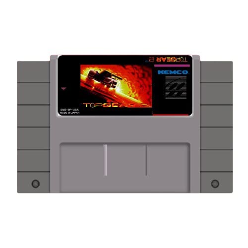 Retro Game Top Gear 2 (II) 16 Bit Big Gray Game Card For USA NTSC Game Player (Gray)