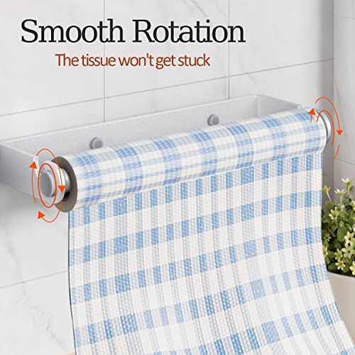 Lazysheep Paper Towel Holder Under Cabinet for Kitchen,Self Adhesive or Screw Mounting Paper Towel Holder,Wall Mount Paper Towel Holder Paper Roll Holder No Drilling Suitable for Kitchen Bathroom