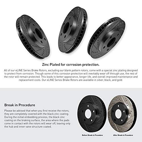 R1 Concepts Front Brakes and Rotors Kit |Front Brake Pads| Brake Rotors and Pads| Ceramic Brake Pads and Rotors |Hardware Kit|fits 2004-2010 BMW X3