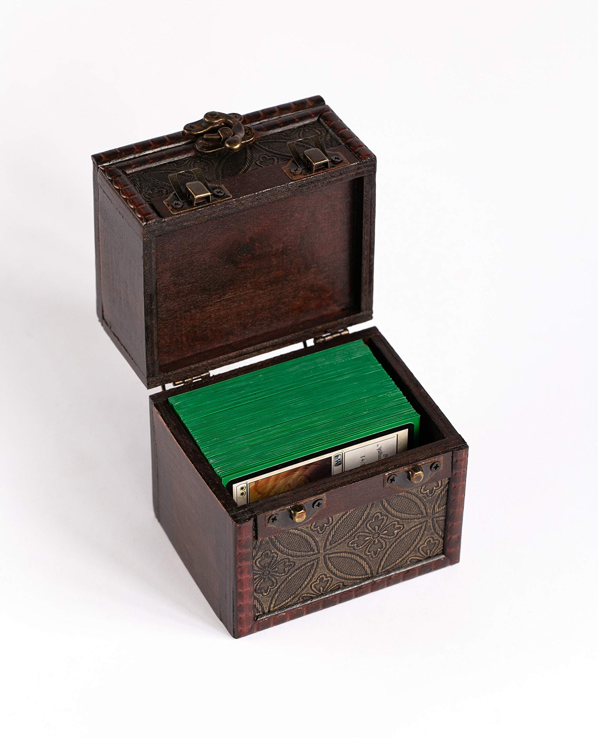 KakapopoTCG M01C Wooden Deck and Counter Box for Deck Protector Storage Trading Cards TCG MTG Magic FaB YGO EDH Commander Box FaB TCG PTCG Dice Box DnD Spell Box