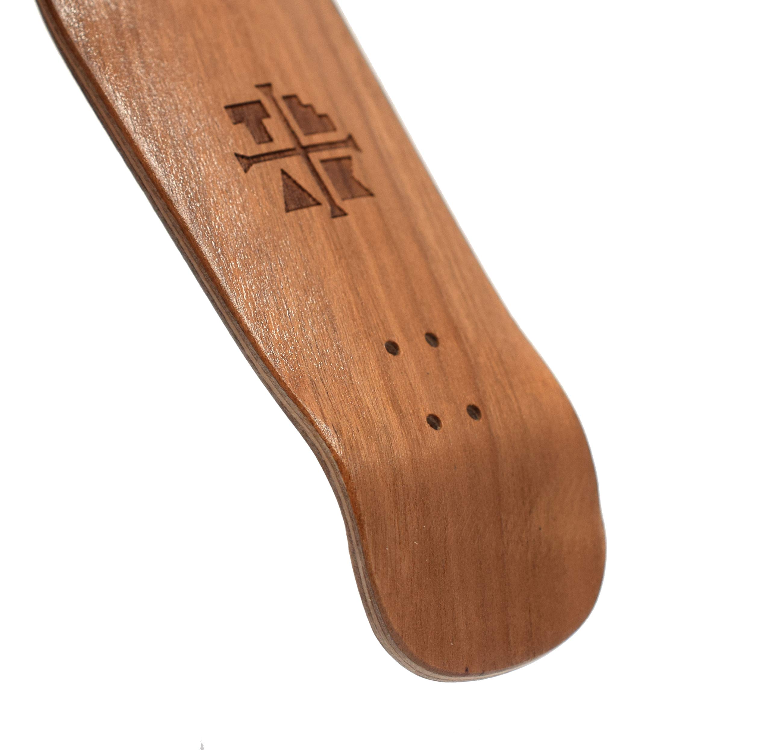 Teak Tuning Wooden Fingerboard Carlsbad Cruiser Deck, Prunus Serotina - 34mm x 100mm - Handmade, Pro Shape & Size - Five Plies Wood Veneer - Includes Prolific Foam Tape
