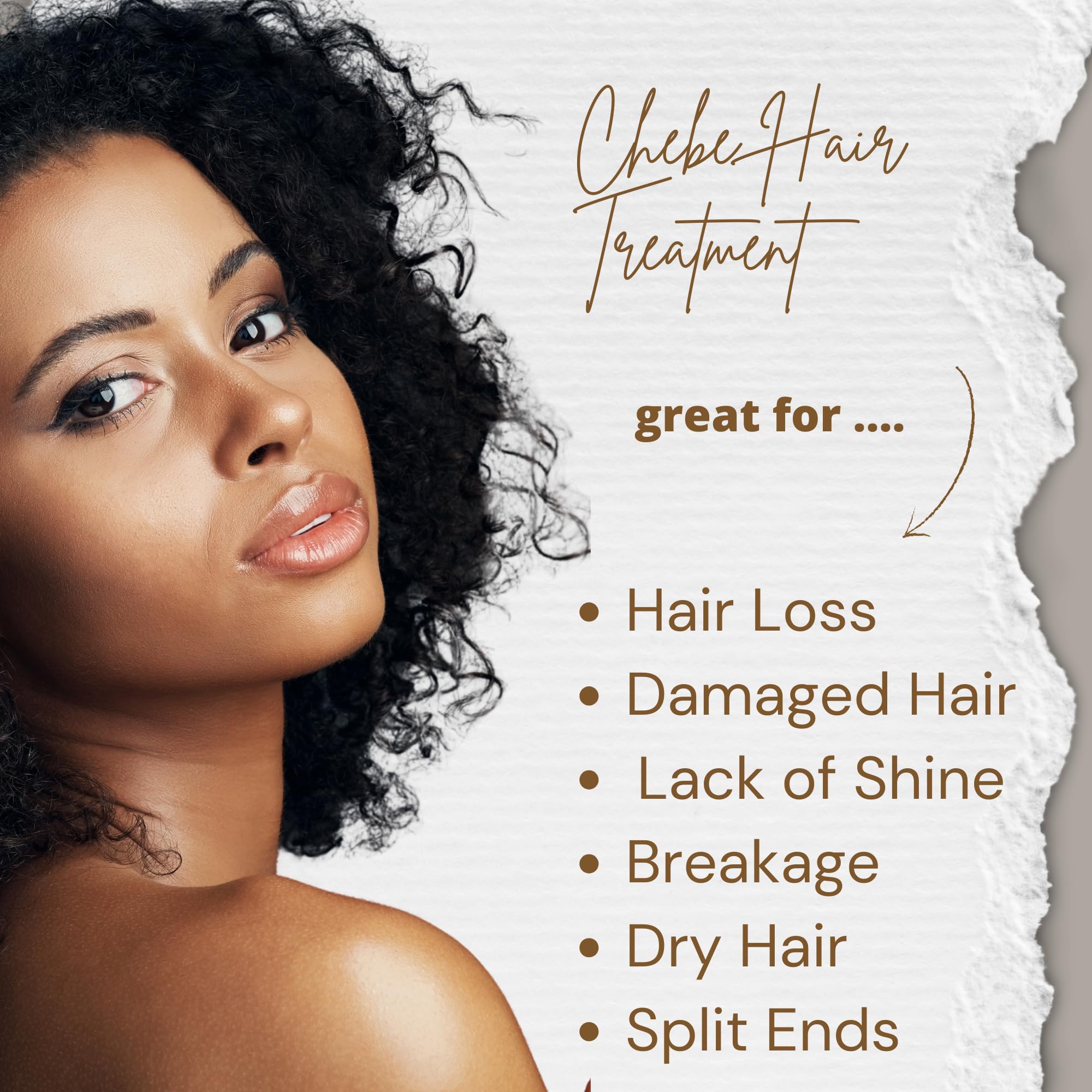Hair Growth Set from Chad Africa - 4 oz Organic Chebe Oil, 8 oz Unscented Chebe Butter with Horsetail