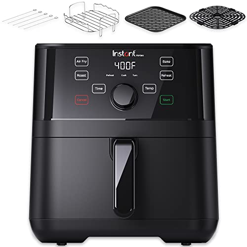 Instant 5.7-QT Air Fryer Oven with Accessories, From the Makers of Instant Pot, Customizable Smart Cooking Programs, Digital Touchscreen, Dishwasher-Safe Basket, App with over 100 Recipes