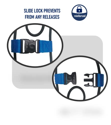 KiinHome Trash Can Lock (2 Pack) Bungee Cord for Outdoor Garbage Can Lid, Animal Proof Garbage Lid Lock (Works for Dogs, Bears, Raccons), Heavy Dutty Elastic Strap. (Trash Can NOT Included)
