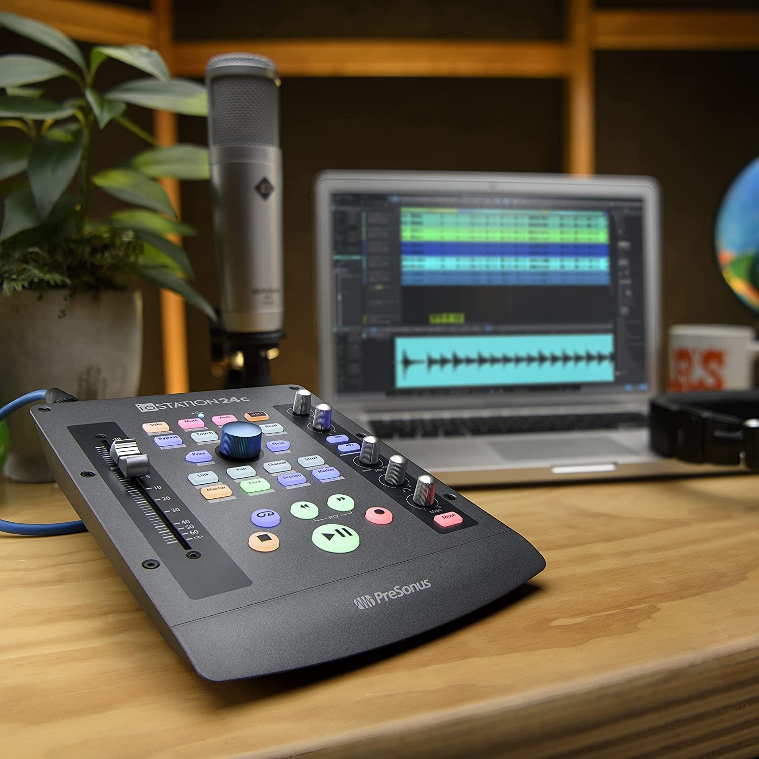 PreSonus ioStation 24c 2x2, 192 kHz, USB Audio Interface and Production Controller with Studio One Artist and Ableton Live Lite DAW Recording Software