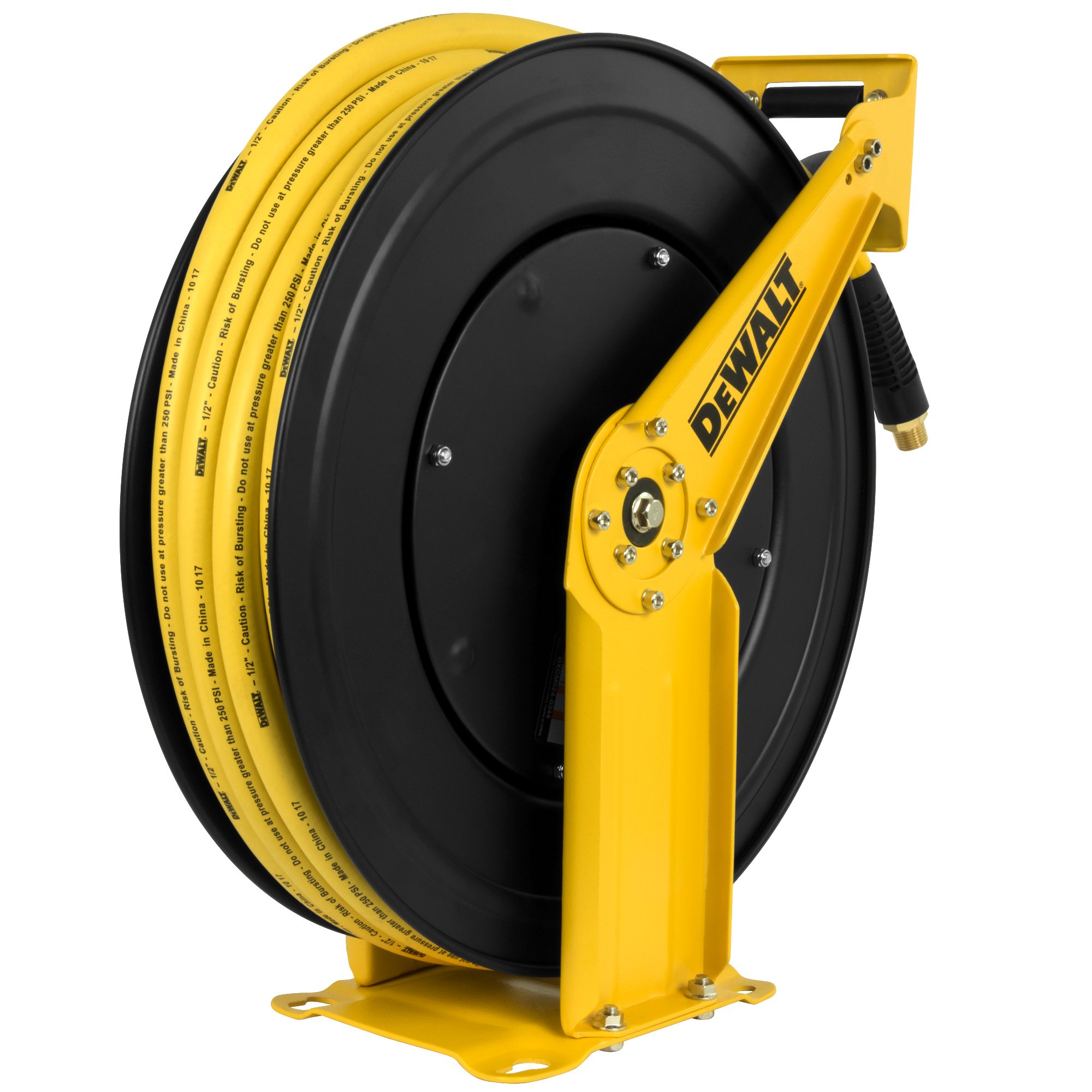 DEWALT DXCM024-0344 Double Arm Hose Reel with 1/2" x 50' Premium Rubber Hose