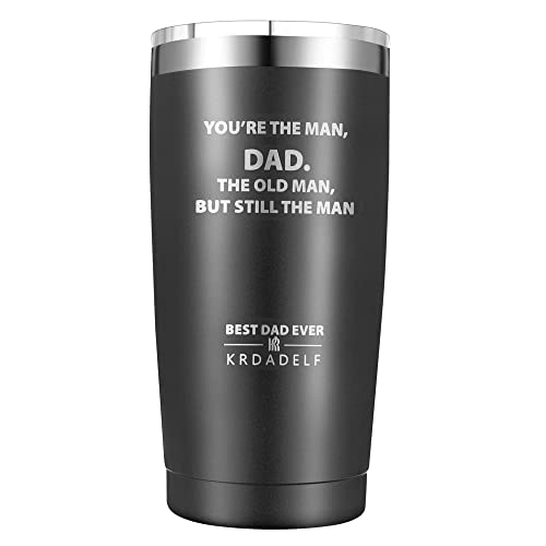 KRDADELF Dad Birthday Gifts from Daughter Son kids, 20oz Best Dad Wine Tumbler for Dad Who Wants Nothing Pocket Watch For Men Who Have Everything Gifts Idea for Fathers Day Christmas