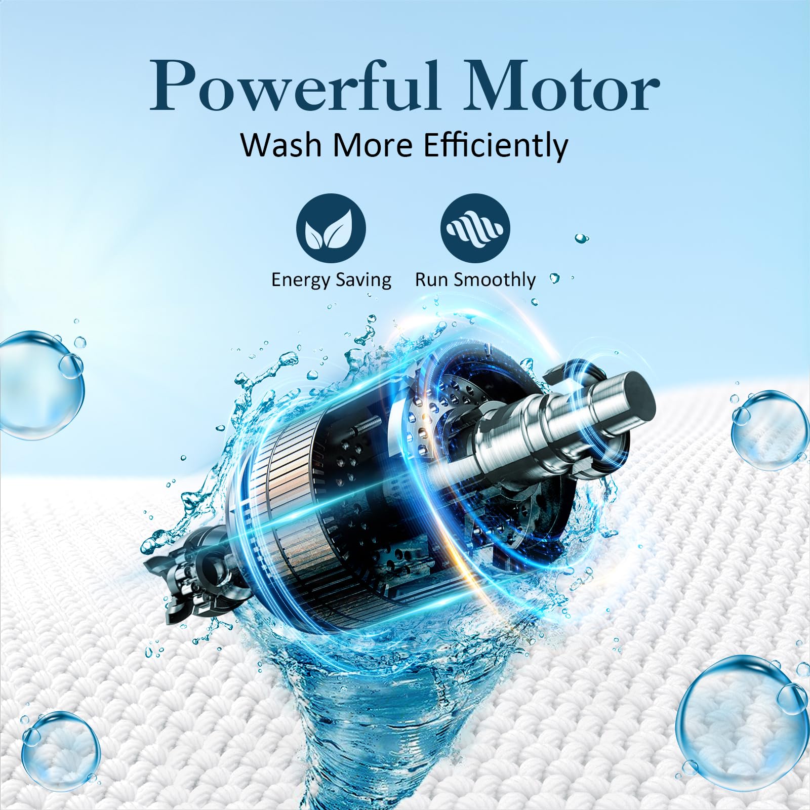 Full Automatic Washer Machine, 1.8Cu.ft Portable Laundry Washer with Drain Pump, 10 Wash Programs&8 Water Levels, 12lbs Capacity Washer and Spinner Combo for Apartment RV Dorm Camping, Grey