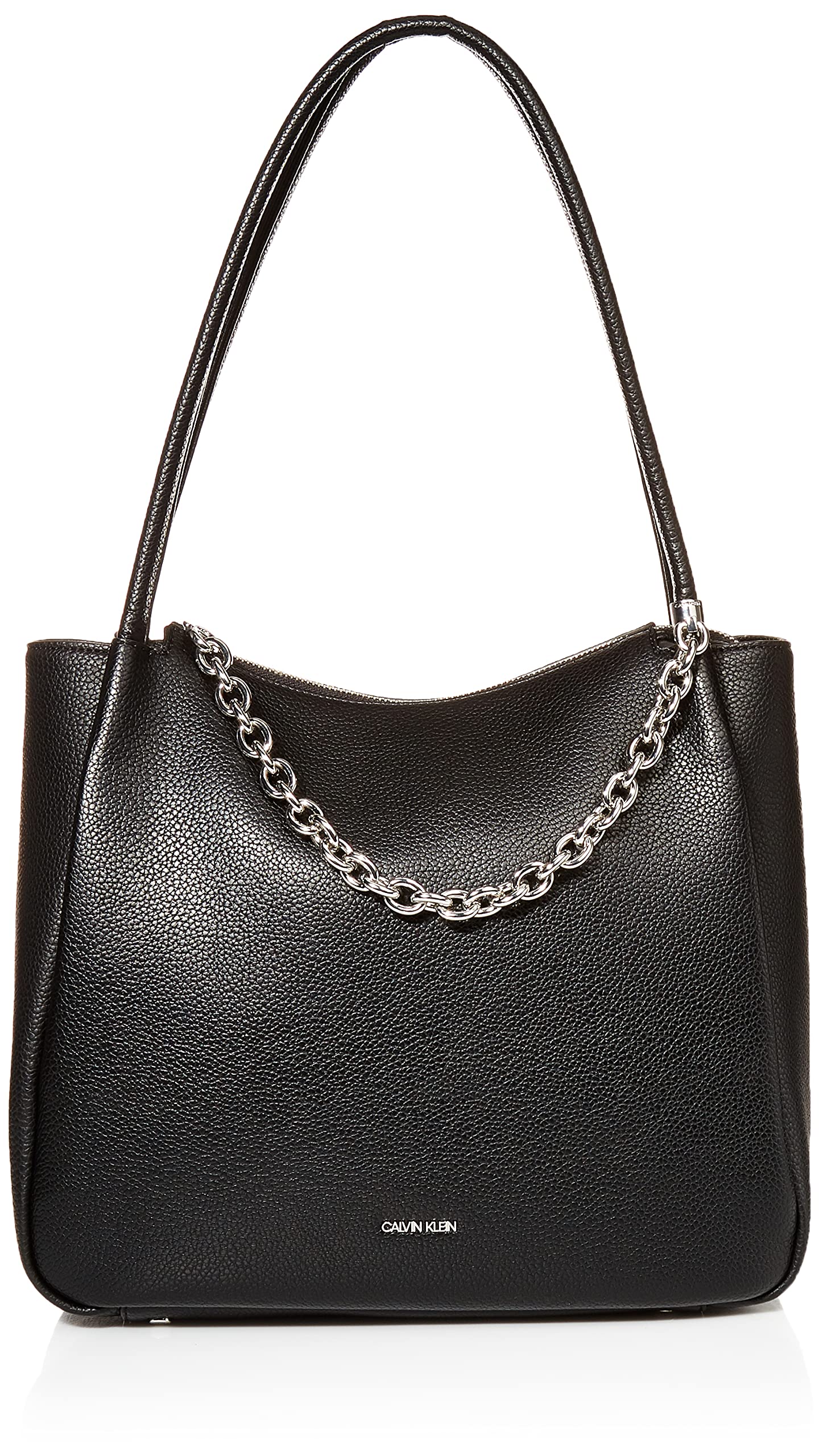 Calvin Klein Harley Novelty Tote, Black/Silver