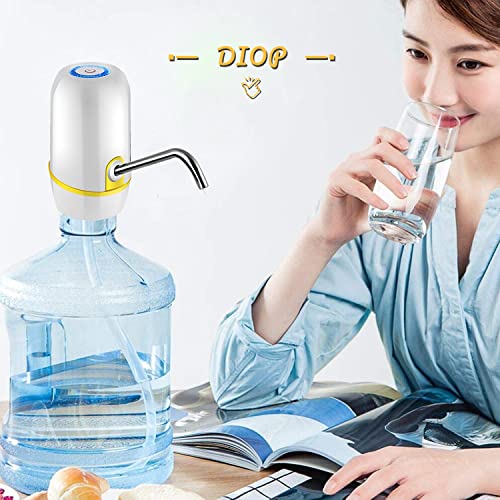DIOP 5 Gallon Water Pump Dispenser | Electronic Automatic Drinking Water Pump | USB Charging Silicone Portable Water Bottle Pump for Kitchen | Automatic Water Dispenser | Office | Gym | Picnic