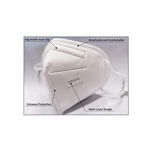 Kingfa KN95 Face Mask 50 Pcs Disposable Respirator 5-Ply Layer | GB2626-2019 Compliant