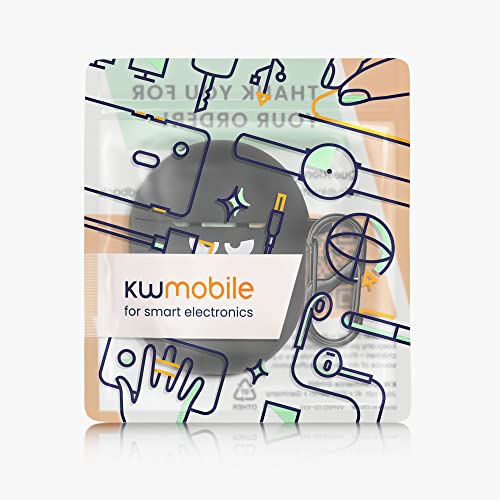 kwmobile Silicone Case Compatible with Xiaomi Redmi Airdots 3 Pro/Buds 3 Pro - Case Soft Cover - Don't Touch My Headphones White/Black/Black