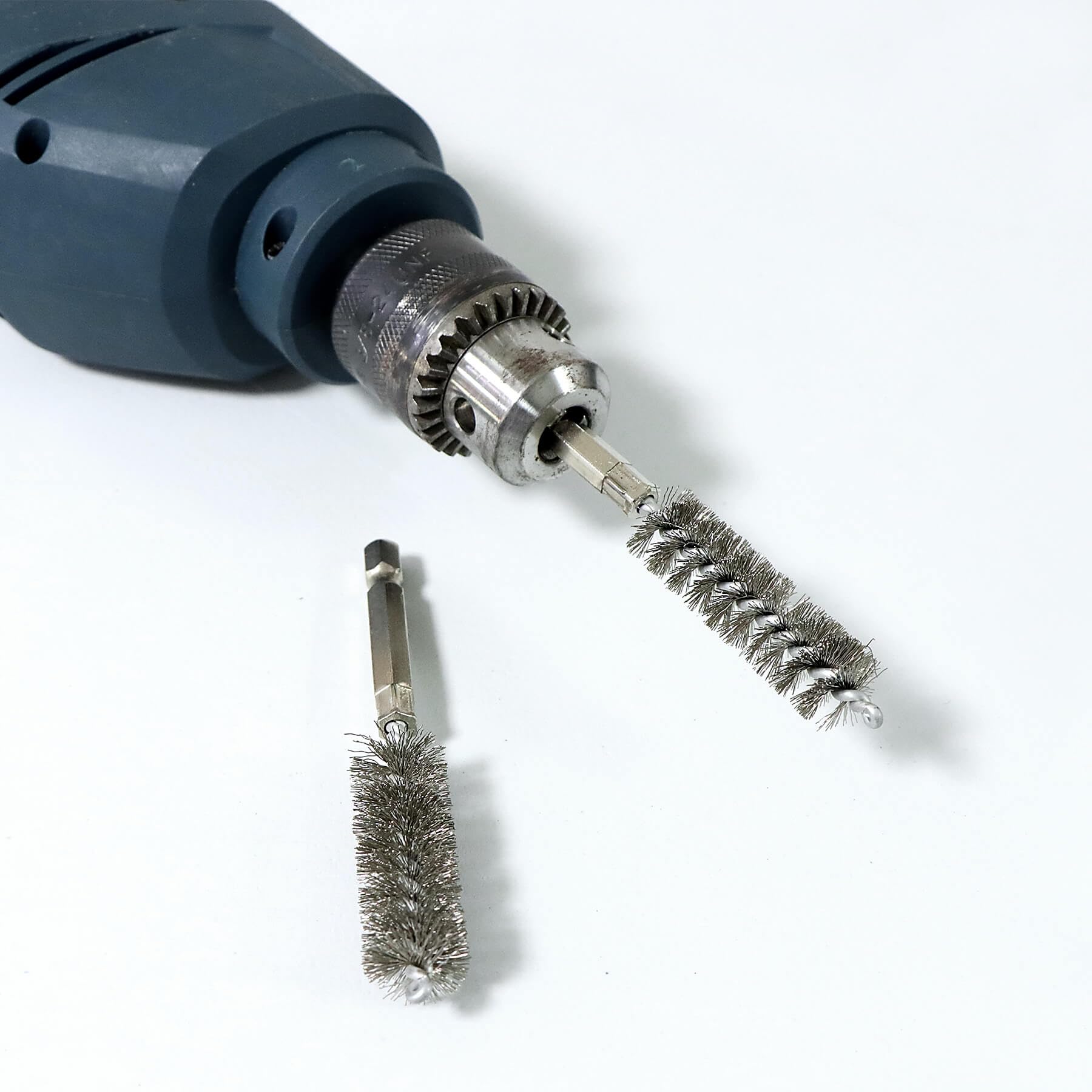 Evecad 6PCS 1/2" Pipe Cleaning Brush, Stainless Steel Wire Bore Brush for Power Drill, Cleaning Wire Brush with 1/4" Hex Shank