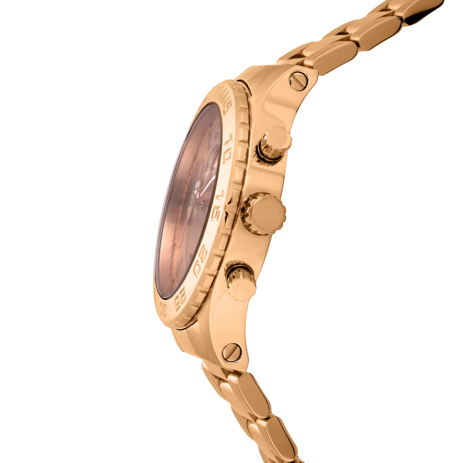 Invicta Men's 1271 Specialty Chronograph Rose Dial 18k Rose Gold Ion-Plated Watch
