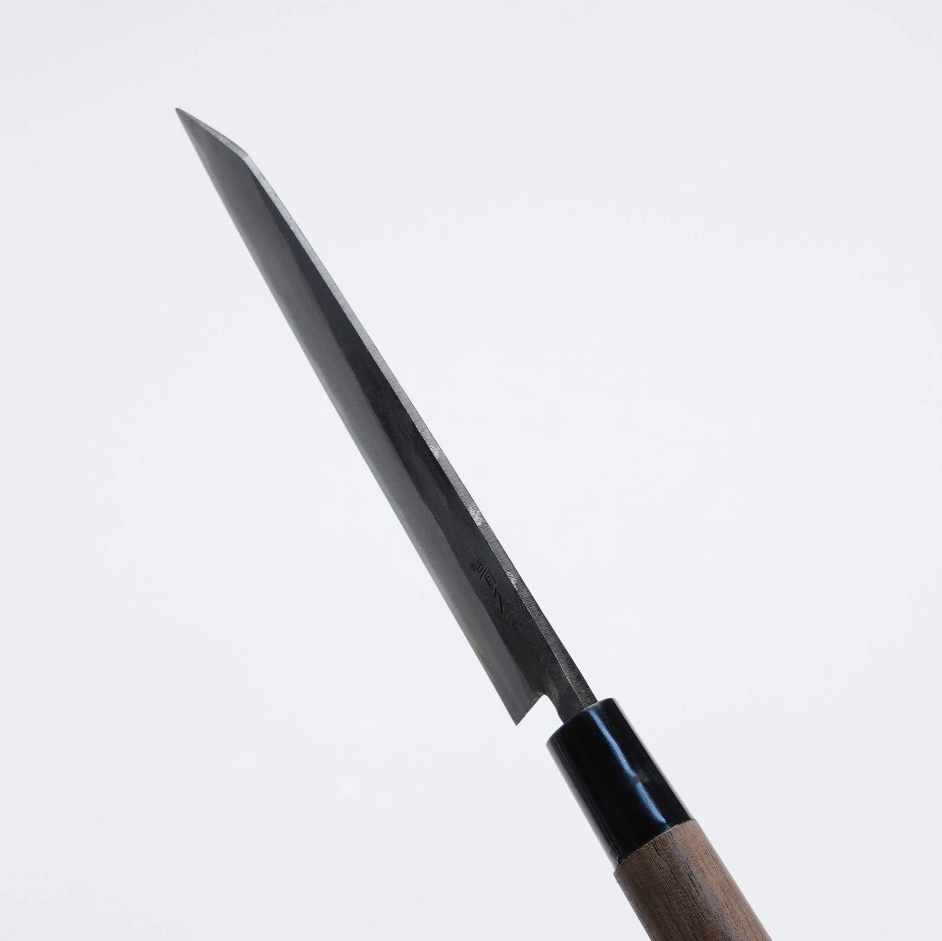 Kurouchi Kiritsuke Yanagiba Knife 150mm with Kurumi Handle Aogami Steel Double Bevel