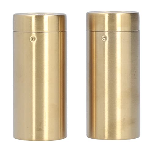 Spice Stainless Steel Pepper Shaker Kitchen Tool Salt Sugar Spice Pepper Shaker Dredge Salt/Sugar/Pepper Shaker Seasoning Bottle Salt and Pepper Shaker Kitchen Tool (golden, L)