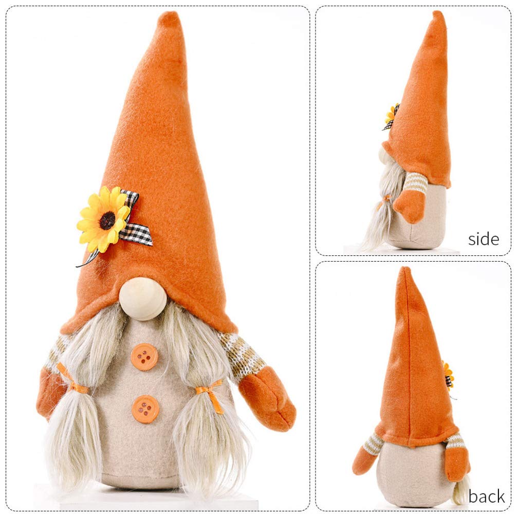 Sunflower Garden Gnome Spring Summer Plush Dwarf Decorations Scandinavian Tomte Swedish Doll Tiered Tray Ornaments for Home Decor Girl