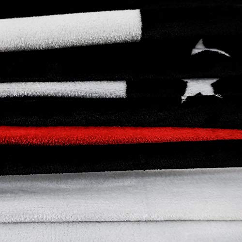 Infinity Republic - Thin Red Line Soft Fleece Throw Blanket - 50x60 Perfect for Living Rooms, bedrooms, Kids' Rooms, Outdoors!