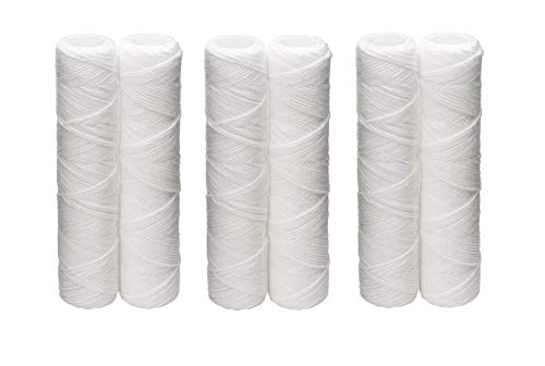 Culligan CW-F Sediment Replacement Cartridge Polypropylene Cord-Wound, 10 Micron, 12,000 Gallon Capacity, 2-Pack (3 case(2 Pack))