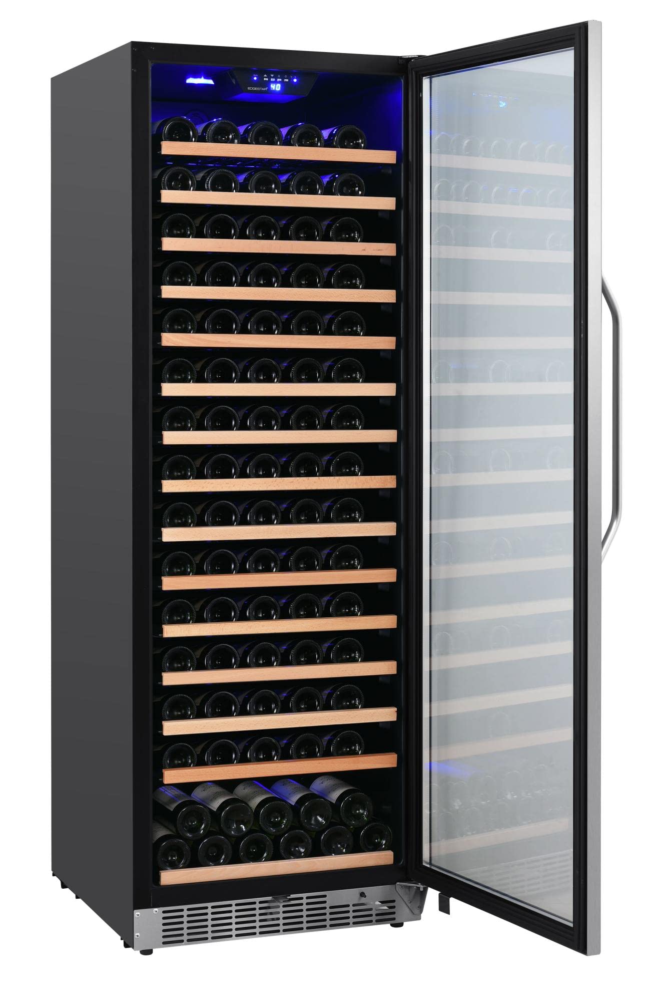 EdgeStar CWR1662SZ 24 Inch Wide 151 Bottle Capacity Free Standing Single Zone Wine Cooler with Even Cooling Technology