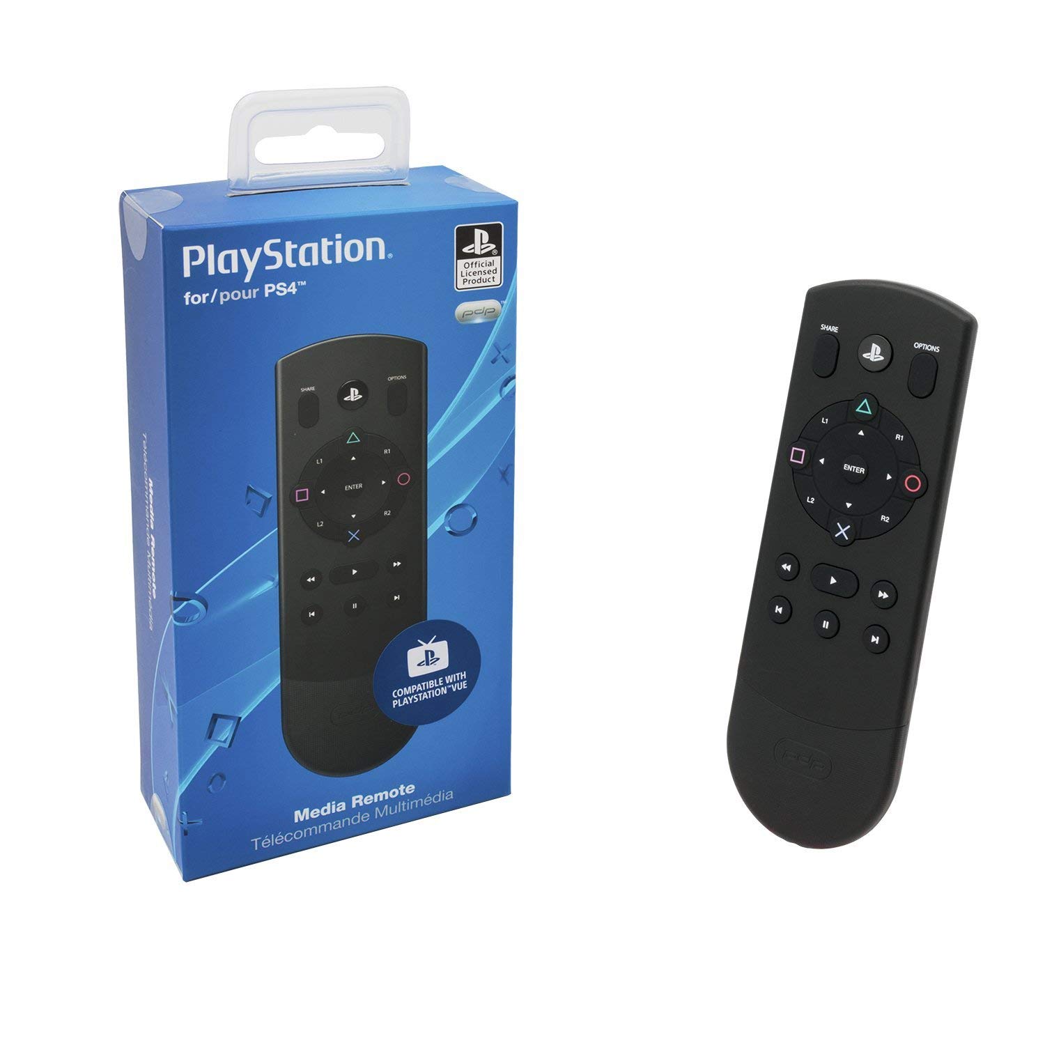 PDP 051-075-NA Bluetooth Enabled Media Remote Control for Playstation 4 (Renewed)