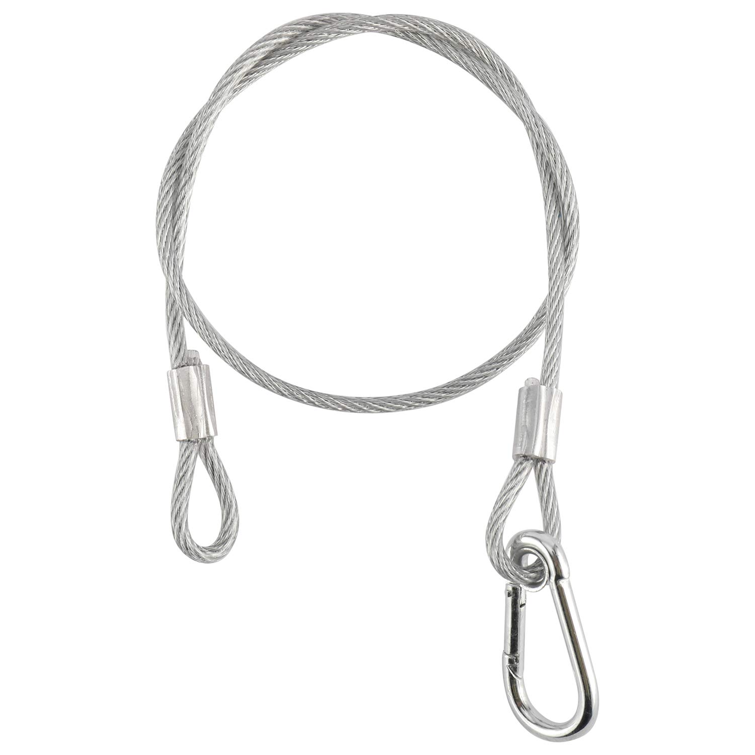 Stage Light Safety Cables, 25.5" Stainless Steel Safety Security Cable for Party Lights DJ Light Stage Lighting, Load 110lb, Pack of 20