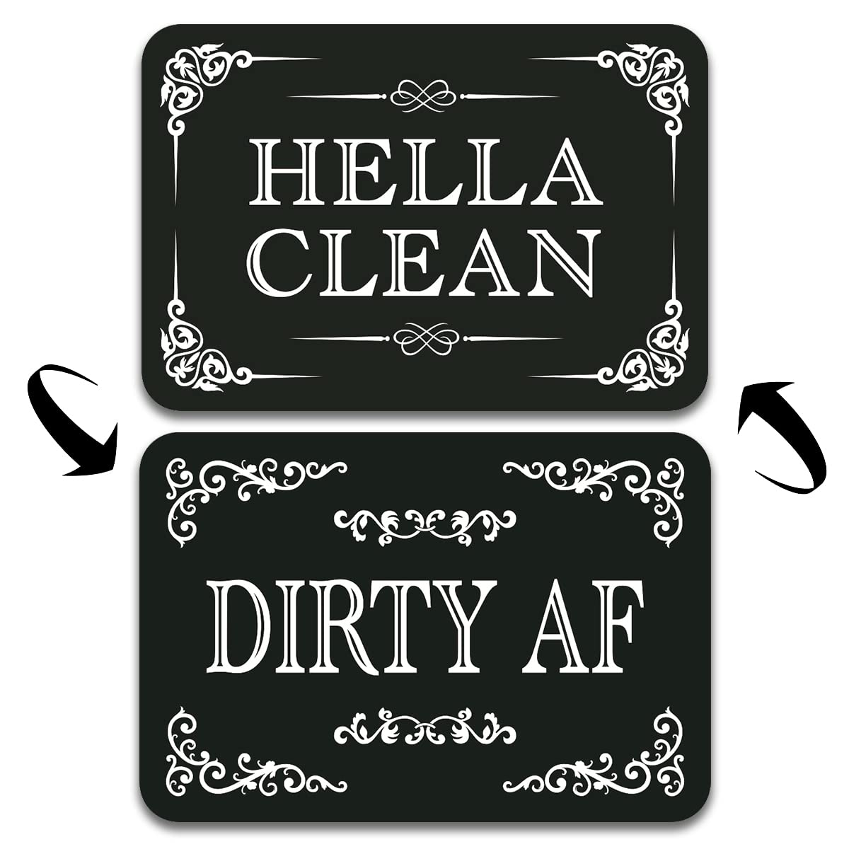 Dishwasher Magnet Clean Dirty Sign QMMD Hella Clean and Dirty Af Magnet Clean Dirty Magnet for Dishwasher