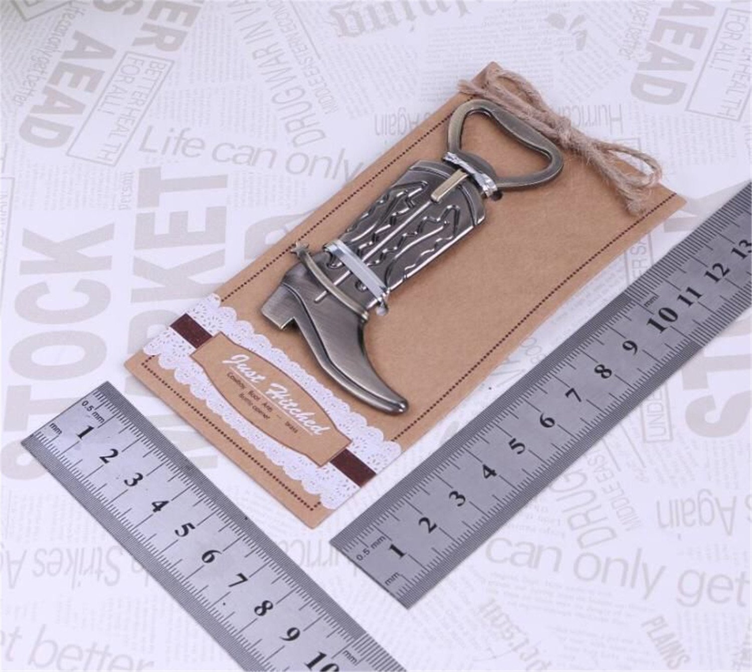 Cowboy Boot Bottle Openers with Exquisite Packaging, 12 Pcs Boot Bottle Opener Beer Accessories Metal Stainless Steel Bottle Openers,Best Groomsman Gift