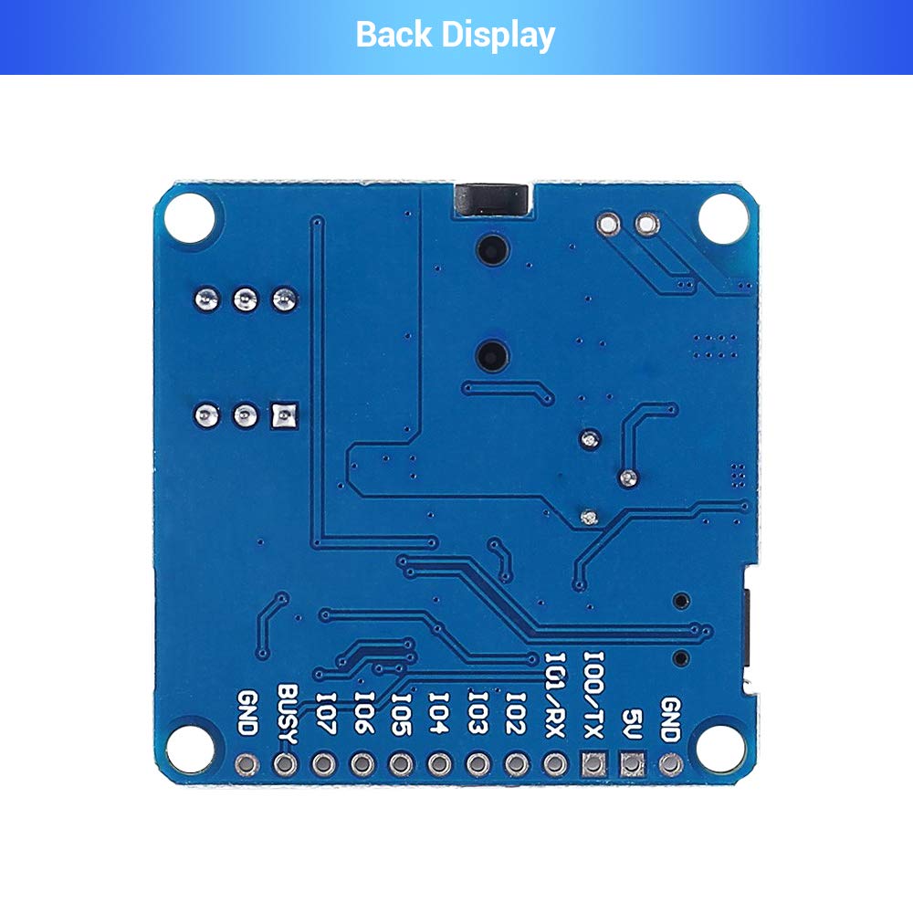 PEMENOL Voice Playback Module, Music Player Voice prompts Voice Broadcast Device MP3 Trigger Amplifier Class D 5W 64MBit Flash for Arduino Valentine's Day DIY
