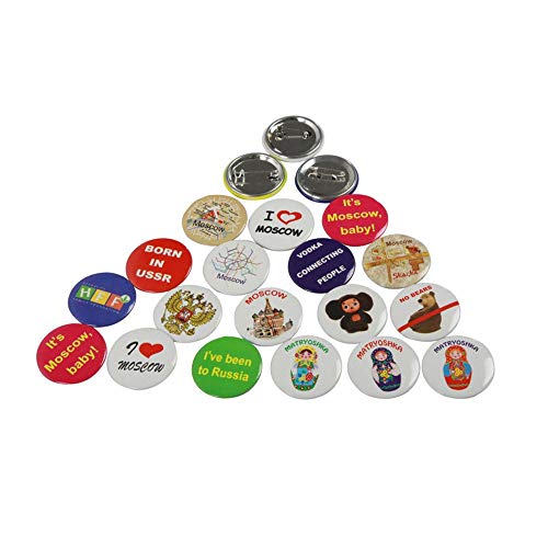 Button Maker Badge Making Machine Button Maker Machine Die with ABS Slide+1000sets Badge Parts+1pcs Circle Cutter 10~300mm (φ25mm 1")
