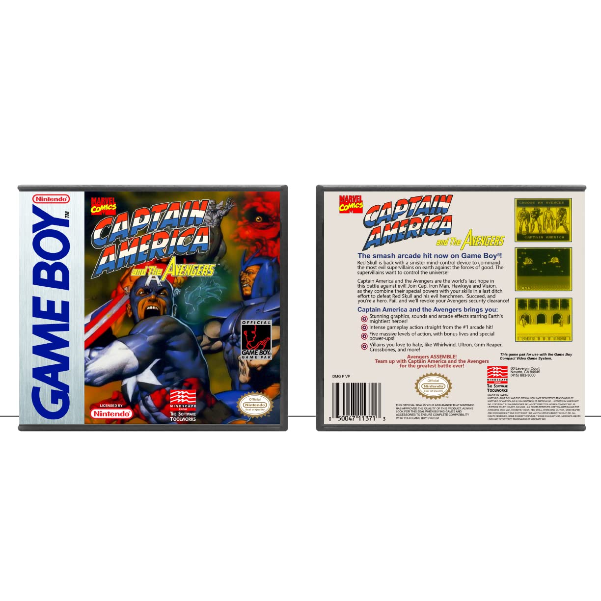 Captain America and the Avengers | (GB) Game Boy - Game Case Only - No Game