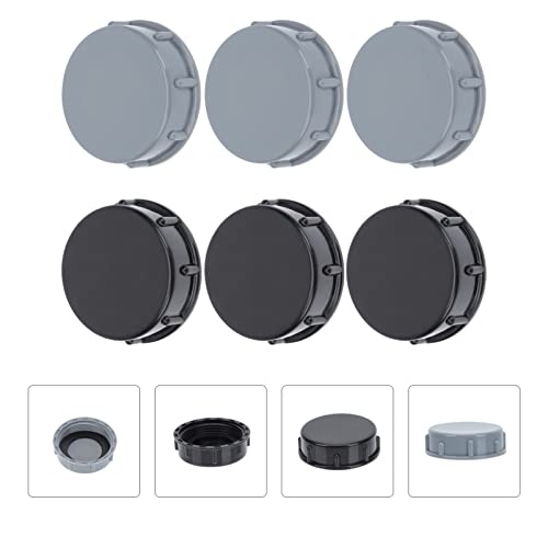 DEPILA Drain 6pcs Plastic Pipe Caps Hose Cap Pipe Fitting Cap Sewer Pipe Cap Tubing End Cap PVC Pipe Cap for Kitchen Drain Pipe 45MM Plug