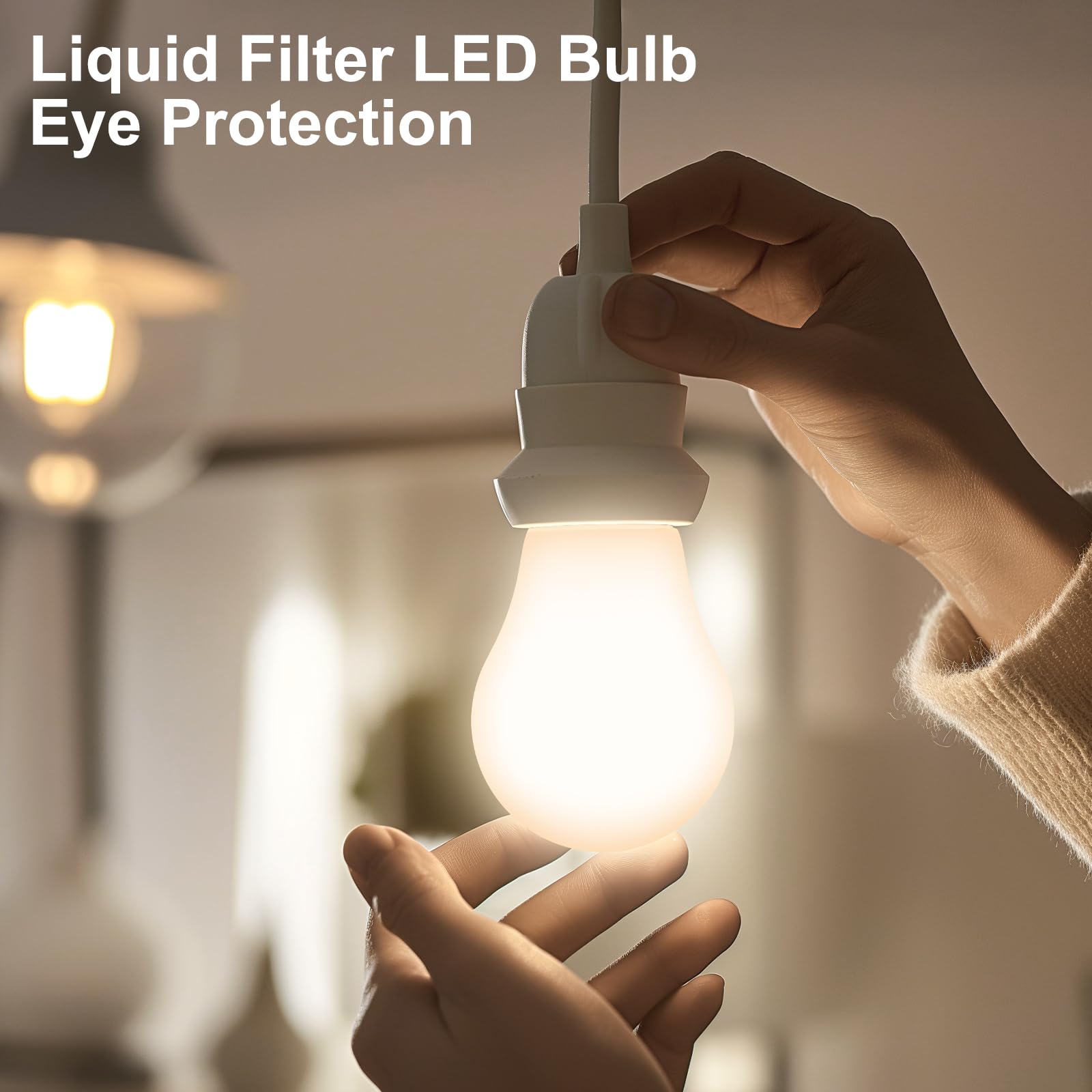 Frideko 2 Packs LED Light Bulbs, Eye Friendly Bulb, No-Flicker, No-Blue Light, Fall Resistance Light Bulb, A45 Bulb 4000K, Soft White Light, 600LM, Energy Efficient 5W, No-Dimmable