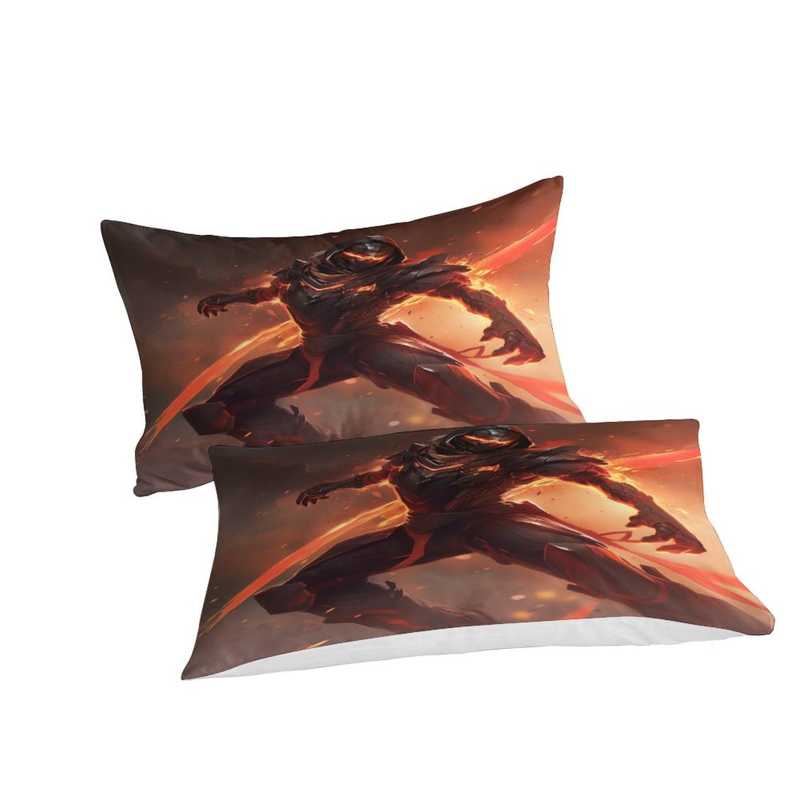 EVMILA Flame Ninjas Comforter Covers Quilt Cover 3D Print Dazzle Duvet Cover for Boys Girls with Pillow Cases with Zipper Closure Soft Microfiber Bedding Set 3 Pieces Twin(173x218cm)