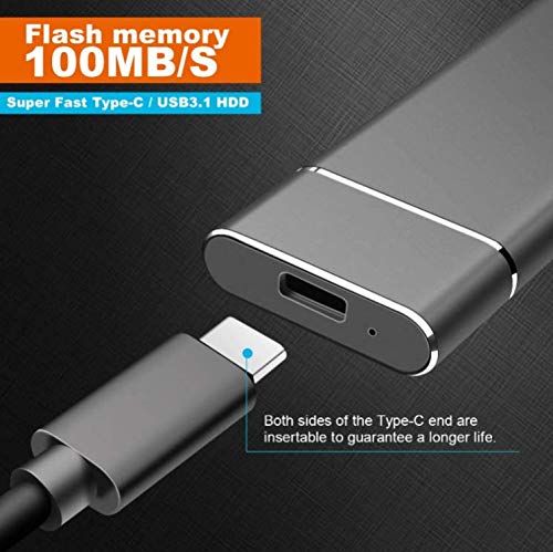External Hard Drive 4TB,Portable External Hard Drive 4TB Portable Hard Drive High Speed USB 3.1 Hard Drive Shockproof External HDD for Mac, PC, Laptop(4TB Black)
