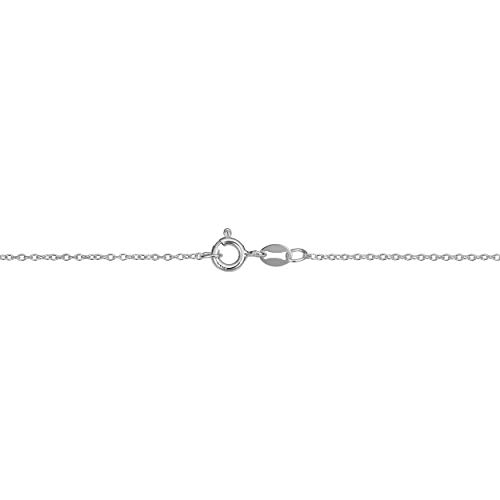 Kooljewelry Sterling Silver Round Cable Chain Necklace (1.2 mm, 16 inch)