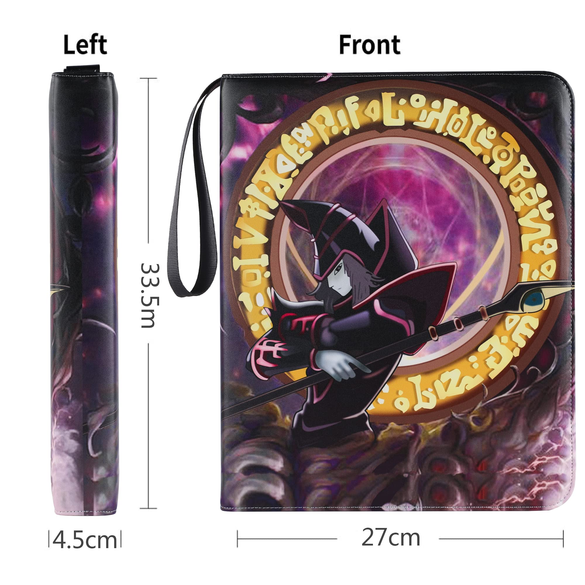 Card Binder for Yugioh Cards - 720 Pockets Trading Card Binder with 40 Removable Sleeves, 9 Pocket Card Holder Album Compatible with Yu-Gi-Oh Cards (DM)