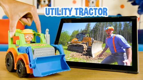 Blippi Tractor - Fun Vehicle with Freewheeling Features Including 3-inch Farmer Figure - Educational Vehicles for Toddlers and Young Kids