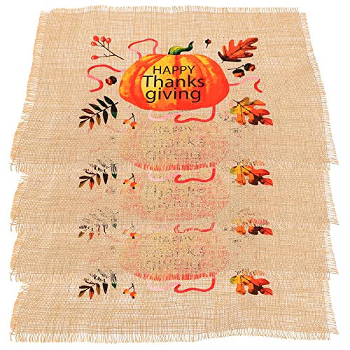 LUOZZY 4pcs Thanksgiving Home Dinner Decoration Jute Mats Pumpkin Table Mat Insulation Mats for Kitchen