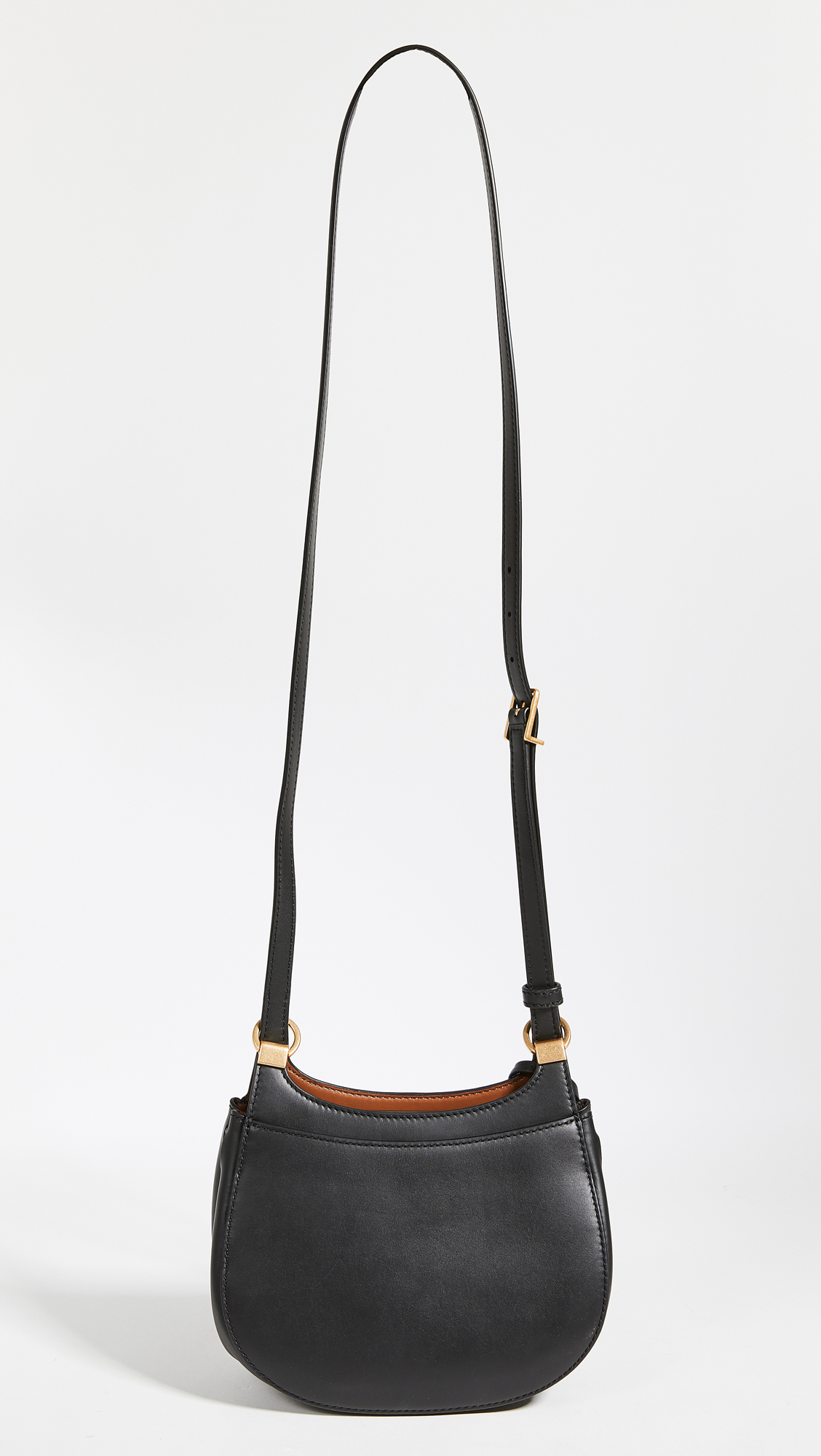 Tory Burch Women's Lee Radziwill Small Saddlebag, Black, One Size