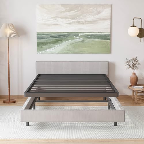 EZBeds Twin-Box-Spring, Bunkie Board Twin, 2 Inch Twin Box Spring Only, Easy Assembly, Noise Free, Metal Mattress Foundation